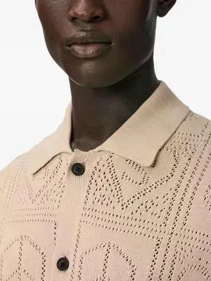 ALLSAINTS Arktx Perforated-knit Short-sleeve Cardigan
