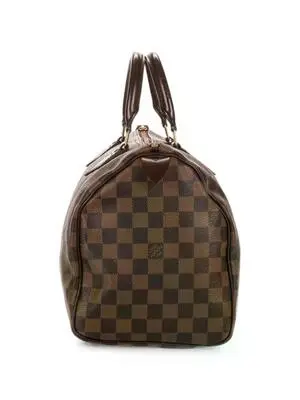 LOUIS VUITTON Speedy 30 Damier Ebène Canvas Handbag
