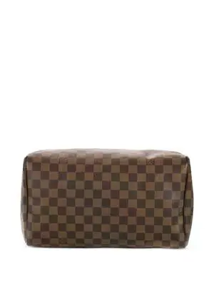LOUIS VUITTON Speedy 30 Damier Ebène Canvas Handbag - Brown