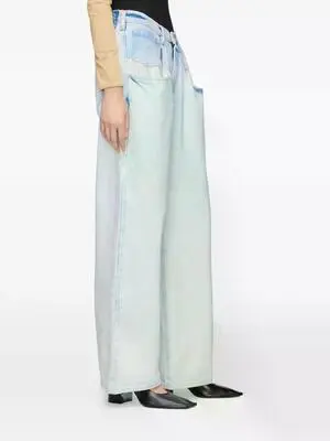MAISON MARGIELA Bleached Effect Wide Leg Jeans