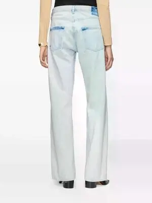 MAISON MARGIELA Bleached Effect Wide Leg Jeans