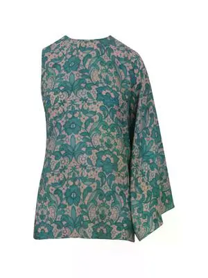 GIANLUCA CAPANNOLO Lace Print One-shoulder Top