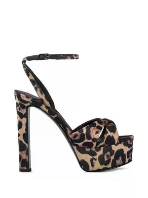 LE SILLA Odette Leopard-print Sandals - Neutrals