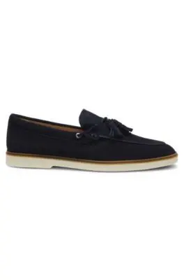 BOSS Suede Loafers With Tassel Trim