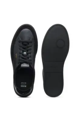 BOSS Leather Sneakers With Suede Trims