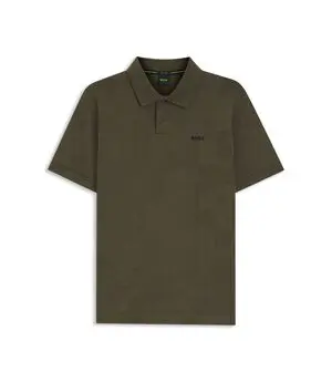 BOSS Regular-fit Cotton Knit Polo With 3d Jacquard Design - Light Green