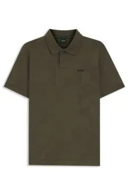 BOSS Regular-fit Cotton Knit Polo With 3d Jacquard Design