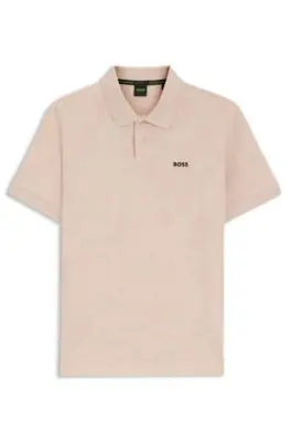 BOSS Regular-fit Cotton Knit Polo With 3d Jacquard Design