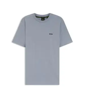 BOSS Stretch-cotton T-shirt With Logo Detail - Dark Grey