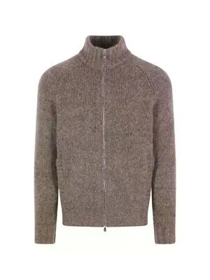 Brunello Cucinelli Ribbed Knit Zip-up Cardigan