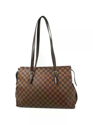 LOUIS VUITTON Chelsea Damier Shoulder Bag - Brown