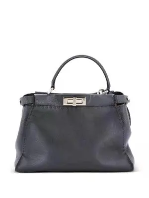 Fendi Selleria Peekaboo Medium Satchel - Grey