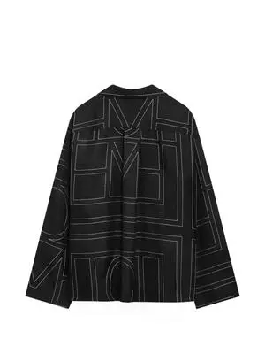 TOTEME Monogram Silk Pajama Top