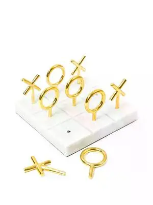 Jonathan Adler Marble Brass Tic-tac-toe Set