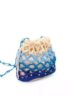 Rosantica Crystal-embellished Macramé Bag
