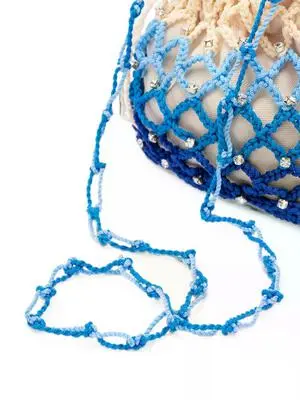Rosantica Crystal-embellished Macramé Bag