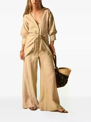JBQ Oslo 2.0 Wide-leg Trousers - Neutrals