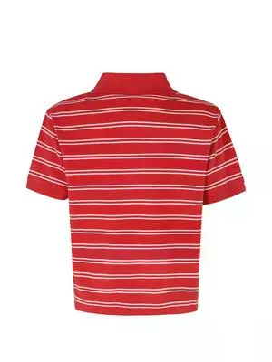 SPORTY & RICH Ruby Logo Embroidered Polo Top