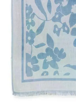 Marc O'polo Floral-print Frayed-edge Scarf