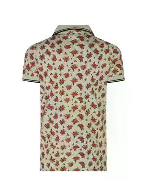 VIVIENNE WESTWOOD Two Button Floral-print Polo Shirt - Neutrals