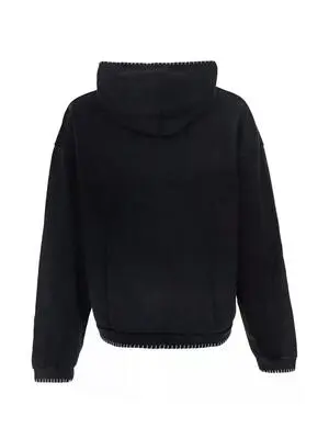 FOUND Stitched-border Distressed Hoodie