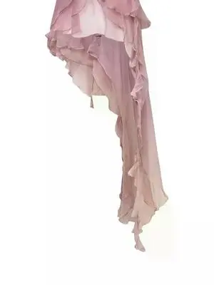 STOLEN STORES Asymmetric Ruffled Top - Pink