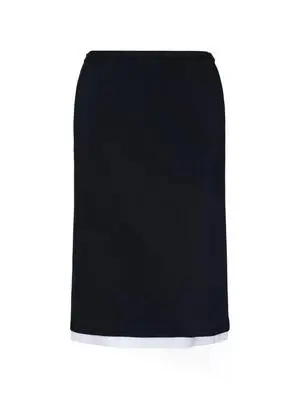 N°21 Layered Trim Knitted Skirt - Black