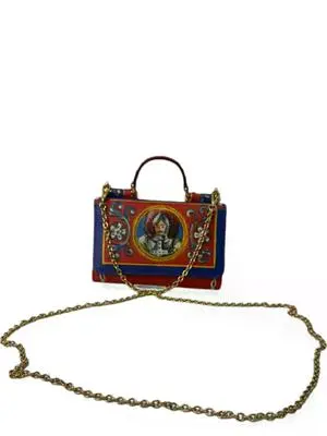 Dolce & Gabbana Leather Sicily Von Bag Clutch Bag - Red