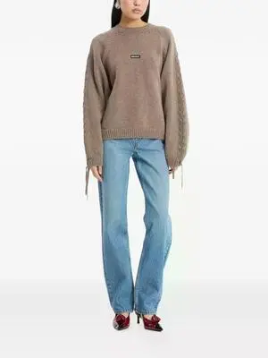 ROTATE BY BIRGER CHRISTENSEN Lace-up Detail Sweater