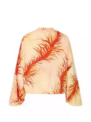 F.R.S FOR RESTLESS SLEEPERS Coral Print Blouse - Neutrals