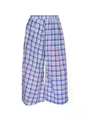Sofie D'hoore Checked Wide-leg Trousers - Blue