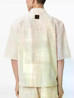 ALLSAINTS Rockland Gingham-check Short-sleeve Shirt - Neutrals