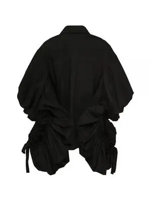 COMME DES GARÇONS TAO Gathered Puff-sleeve Shirt - Black