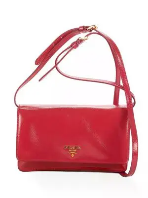 Prada Logo-plaque Leather Shoulder Bag