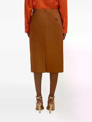 FERRAGAMO Virgin Wool Midi Skirt