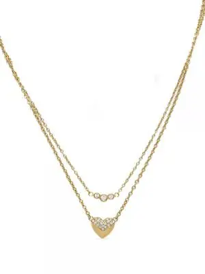 Karl Lagerfeld Crystal-embellished Heart Pendant Necklace