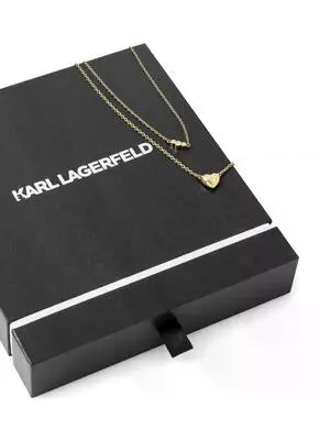 Karl Lagerfeld Crystal-embellished Heart Pendant Necklace