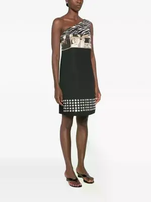 Prada Crystal-embellished One-shoulder Mini Dress