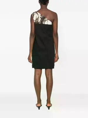 Prada Crystal-embellished One-shoulder Mini Dress