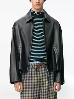 Loewe Lambskin Leather Zip-up Jacket