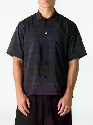 Sacai Horizontal-stripe Short-sleeve Shirt