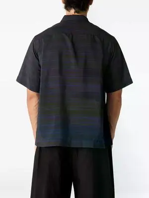 Sacai Horizontal-stripe Short-sleeve Shirt