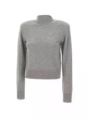 ROTATE BY BIRGER CHRISTENSEN Padded Shoulder Sweater - Grey