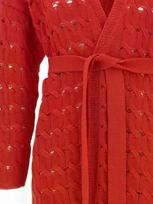 KANGRA Open-knit Belted Cardigan