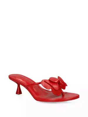 Cult Gaia Floral Detail Kitten-heel Sandals - Red