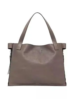 ALLSAINTS Marlo Leather Side-zip Tote Bag - Brown