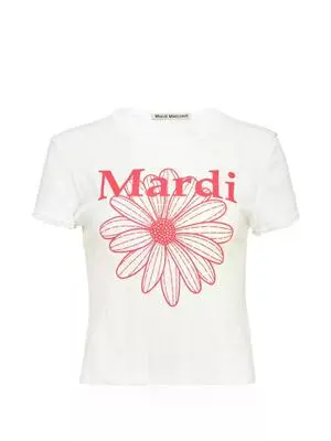 MARDI MERCREDI Eyelet Floral T-shirt - White