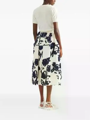 Erdem Embroidered Short-sleeve Sweater - Neutrals