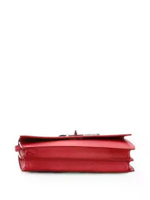 Prada Saffiano Leather Turn Lock Wallet Crossbody Bag