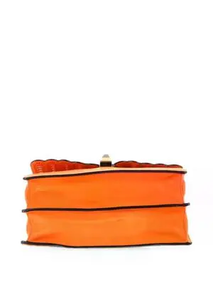 Fendi Kan I Laser Cut Leather Small Shoulder Bag